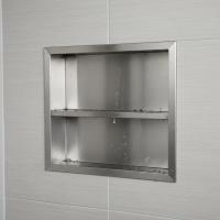 China Stainless Steel Shower Niche 304 with Drawer Basket and Slide for Bathroom Storage for sale
