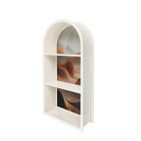 China 304 Stainless Steel Printed Transparent Glass Backboard Niche Customizable Double Layer Framed Display 600x400mm for sale