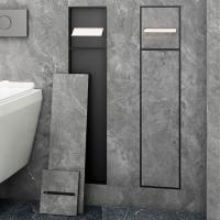 China 304 Stainless Steel Recessed Shower Niche with Hidden Toilet Brush and Tissue Box 2-in-1 Storage for sale