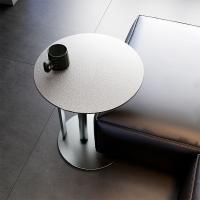 China 304 Stainless Steel Snowflake Coffee Table 60cm Height Customizable 40-60cm Diameter Chrome Finish for sale