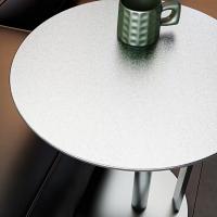 China 304 Stainless Steel Snowflake Coffee Table 60cm Height Customizable 40-60cm Diameter Chrome Finish for sale