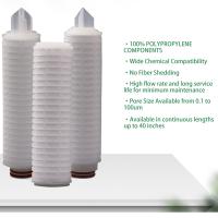 China 1-10 Micron PP Pleated Filter Cartridge 68mm OD for Soft Drink Filtration - 5-40 Inch Length Options for sale