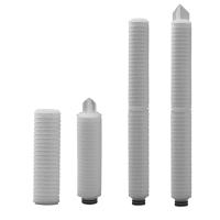 China 1-10 Micron PP Pleated Filter Cartridge 68mm OD for Soft Drink Filtration - 5-40 Inch Length Options for sale