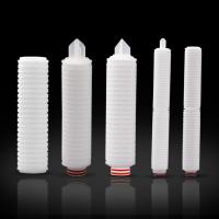 China 20 Inch Pleated Filter Cartridge 0.1-5 Micron for Industrial RO Systems with 68mm OD and 80°C Max Temperature for sale