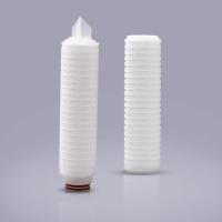 China 20 Inch Pleated Filter Cartridge 0.1-5 Micron for Industrial RO Systems with 68mm OD and 80°C Max Temperature for sale
