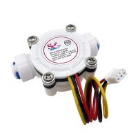 China YF-S402B Hall Flowmeter Water Flow Sensor 0.3-6L/Min Range 1/4 Inch Connection 3.5-24V DC for sale