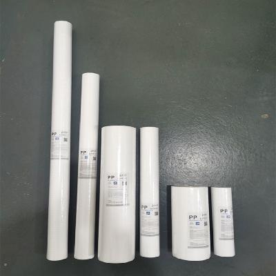 China 20 Inch PP Meltblown Sediment Filter Cartridge 1-5 Micron for Water Treatment Pre-filtration 61-65mm OD for sale
