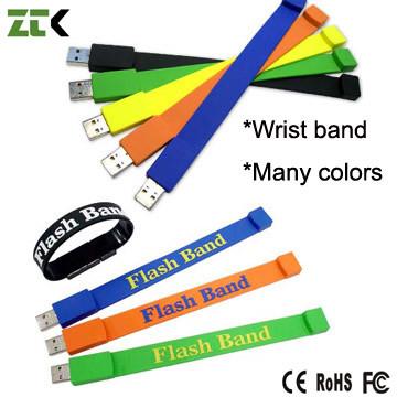 China Wrist Band Custom USB Flash Stick , USB 2.0 High Speed Micro USB Storage Drive for sale