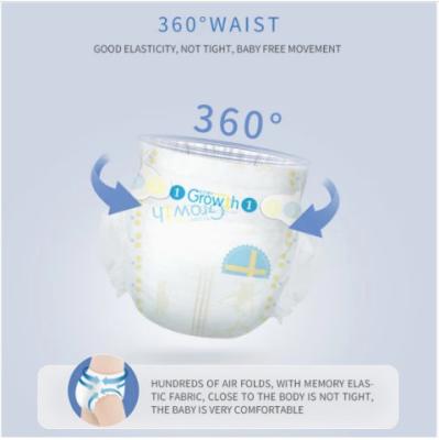 China Silky and Breathable Disposable Diaper for baby with Big Waist Circumference for sale