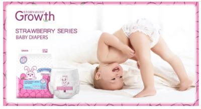 China Growth Diaper Strong Absorption Capacity Super Soft Materials and Unique Anti-3D Design for Leak Guards for sale