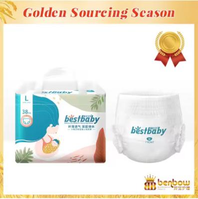 China Ergonomic design comfortable and fit disposable baby pant diaper for sale