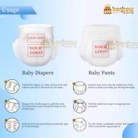 China OEM & ODM Traditional Wood-Pulp Baby Diaper Pant Diaper For BENBOW for sale