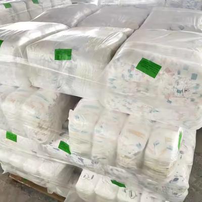 China High Absorption Disposable Baby Diapers B Grade Diaper for sale