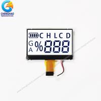 China 7 Segment Monochrome LCD Display Custom White Black Color HTN Positive Transflective for sale