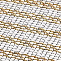 China Golden Decorative Metal Mesh Screen Transparent Mesh Partition Panels for sale