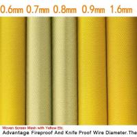 China 0.6mm 0.7mm 0.8mm 0.9mm 1.0mm 1.6mm Woven Screen Mesh with Yellow Etc. Advantage Fireproof And Knife Proof Wire Diameter for sale