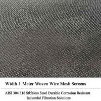 China Width 1 Meter Woven Wire Mesh Screens AISI 304 316 Stainless Steel Durable Corrosion Resistant Industrial Filtration Solutions for sale