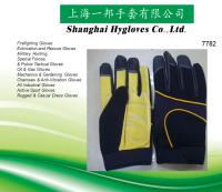 China EN 388 2122 CE High Abrasion Mechanics Wear Gloves Leather Palm for sale