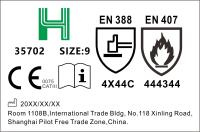 China EN407 Heat Resistant Mig Welding Gloves Cowsplit Material for sale