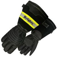 China EN659/GOST R Certificate Firefighter Gloves Long Cuff With Reflective Tape for sale