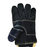 China Flame Retardant Structural Firefighting Gloves Cowsplit Shell Wristlet Cuff for sale