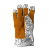 China Cowhide Leather Proximity Structural Firefighting Gloves Tear Resistant NPFA1971-2018ED for sale
