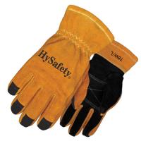 China Waterproof Cow Split Firefighter Safety Gloves With Ventilation Good Grip for sale