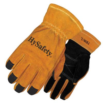 China NFPA 1970(1971) Structural Firefighter Gloves Cowhide 3D Roll Over Tips Fireman Gloves for sale