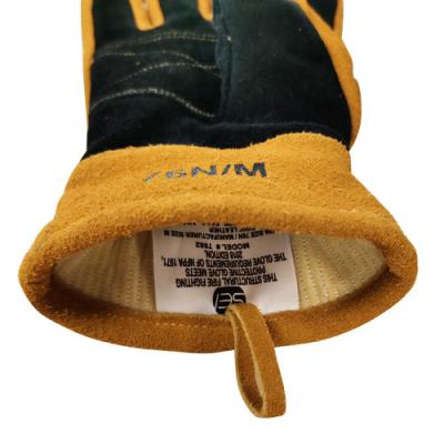 China Waterproof Cow Split Firefighter Safety Gloves With Ventilation Good Grip for sale
