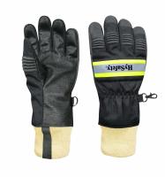 China Kevlar Knit cuff EN659 certified Firefighter Gloves with Moisture Barrier and Reflective Strap  and EN388 4X43F for sale