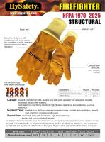 China Durable Firefighter Gloves with Heat Resistant Material and Enhanced Grip for Protection during Fire Rescue Operations for sale