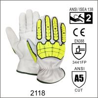 China 360 Degree Impact & Anti-cut Full Protection Leather gloves for sale