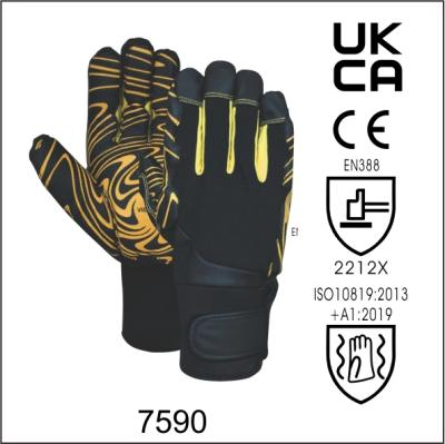 China 7590 High Dexterity Anti-Vibration Gloves with EN ISO10819 Certified for sale