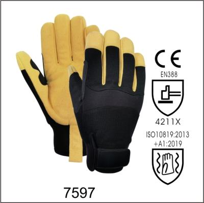 China High Abrasion Anti-vibration Gloves with EN ISO 10819 : 2013 / A1: 2019 certified for sale