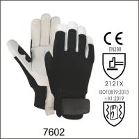 China Goat Leather Anti-Vibration Gloves 7602 With EN ISO10819 Certified for sale