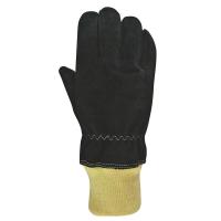 China EN659  Flame Retardant Firefighter Gloves Cowsplit Shell Wristlet Cuff for sale