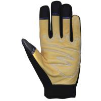 China Durable Leather Palm Mechanics Wear Gloves High Abrasion CE Certified for sale