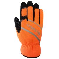 China Tear Resistance Hi Vis Mechanic Gloves With Pu Anti Vibration Super Grip for sale