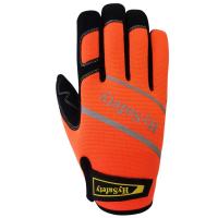 China Anti Vibration S to XL Hi Viz mechanic hand gloves , Super Grip Work Gloves for sale