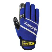 China Great Grip Reflective printing Blue Auto Mechanic Gloves Silicone Dots Palm for sale