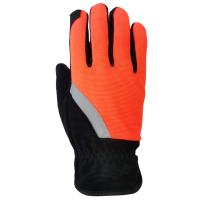 China CE Winter Gloves PU Palm 40g Thinsulate Lining With Reflective Strap for sale