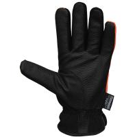 China Hysafety Orange Mechanic Winter Gloves PU Palm Thermal Mechanics Gloves for sale