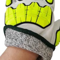 China High Dexterity ANSI Cut Level A5 Goatskin Leather Gloves EN388 for sale