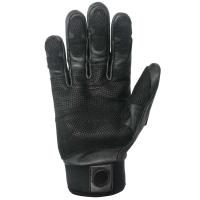 China Hysafety Black Goatskin Fast Rope Gloves Kangaroo Leather Padded for sale