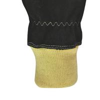 China EN659  Flame Retardant Firefighter Gloves Cowsplit Shell Wristlet Cuff for sale