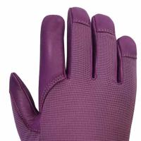 China Girls Purple Gardening Work Gloves Leather For Rose Garden Multiple Sizes for sale