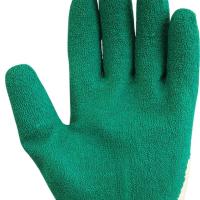 China Yellow size 8-11 Latex Garden Gloves / Yard Work Gloves 10G Knitted Wrinkle for sale