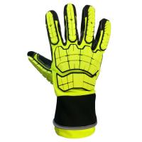 China Hi Visible Green XS-3XL Cut Resistant Work Gloves  Impact Protection for sale