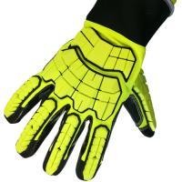 China Knitted Palm Rescue Extrication Gloves Puncture Resistance With TPR Impact for sale