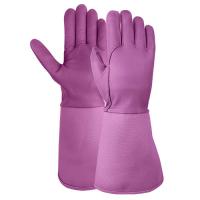 China Hysafety Long Leather Rose Pruning Garden Gloves / Thorn Proof Work Gloves for sale